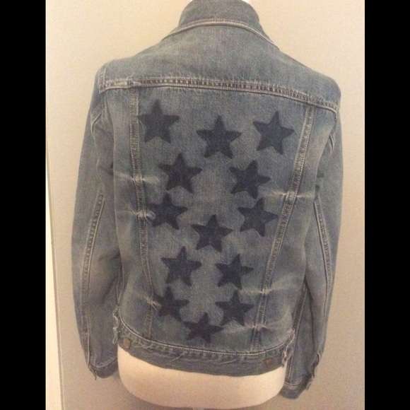GAP | Jackets & Coats | Gap 969 Classic Star Back Denim Jacket Size Xs ...